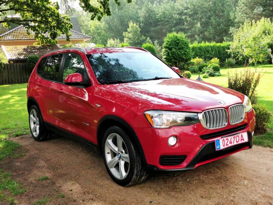 Red BMW X3 2017 in Siauliai, with an engine capacity of 2.00 L and mileage of 138 thousand km for 11999 €, photo 38 on AUTOMOTO.COM.LV