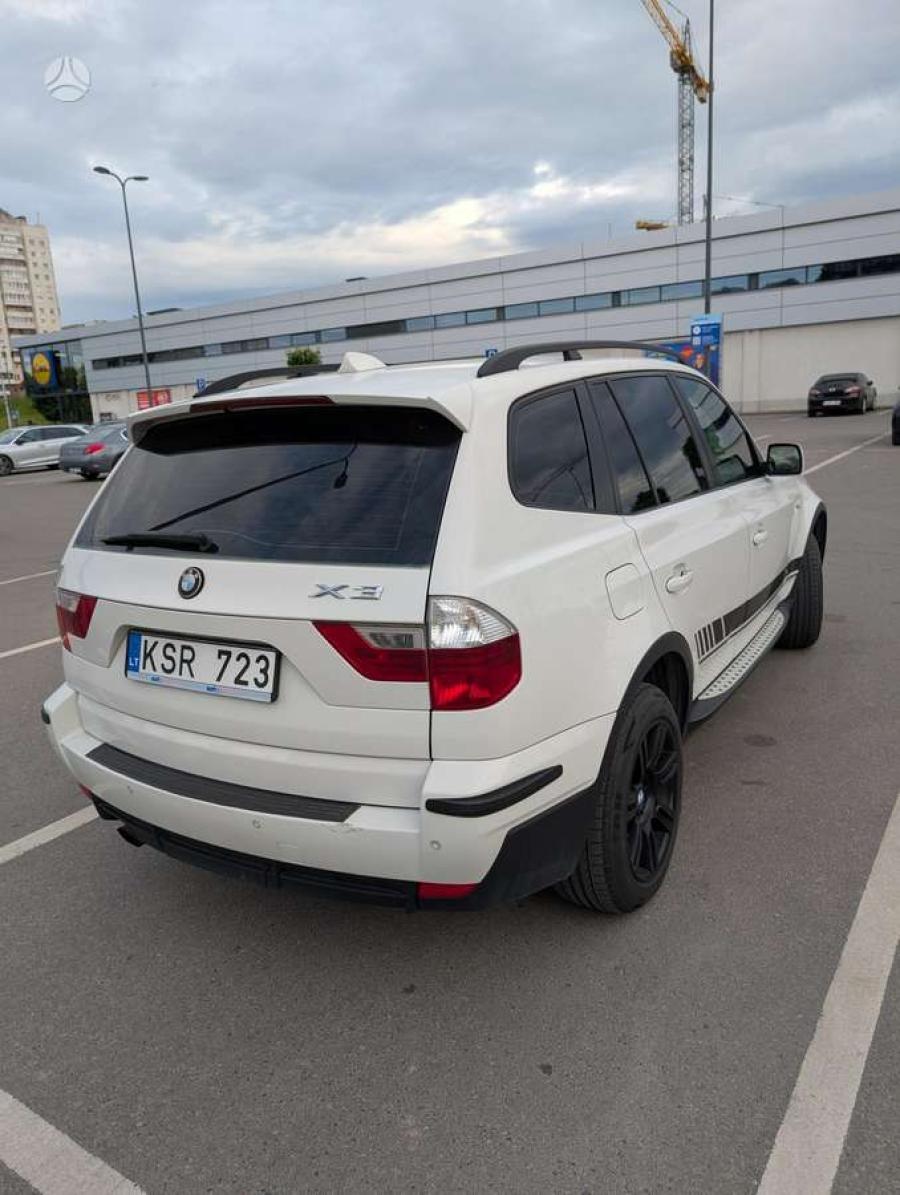 White BMW X3 2008 in Vilnius, with an engine capacity of 2.00 L and mileage of 222 thousand km for 4700 €, photo 5 on AUTOMOTO.COM.LV