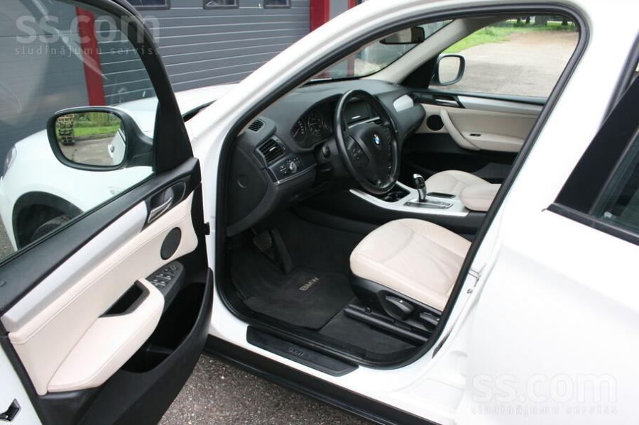 White BMW X3 2010 in Jelgava, with an engine capacity of 2.00 L and mileage of 222 thousand km for 7990 €, photo 10 on AUTOMOTO.COM.LV