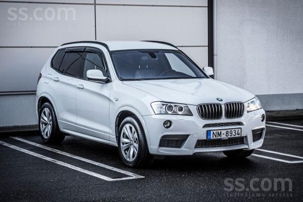 White BMW X3 2011 in Riga, with an engine capacity of 3.00 L and mileage of 0 thousand km for 12950 €, photo 3 on AUTOMOTO.COM.LV