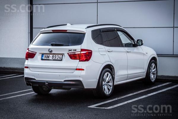 White BMW X3 2011 in Riga, with an engine capacity of 3.00 L and mileage of 0 thousand km for 12950 €, photo 4 on AUTOMOTO.COM.LV