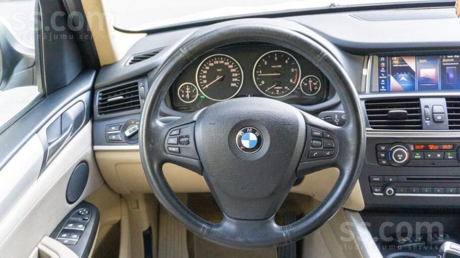 White BMW X3 2011 in Riga, with an engine capacity of 2.00 L and mileage of 202 thousand km for 10490 €, photo 15 on AUTOMOTO.COM.LV