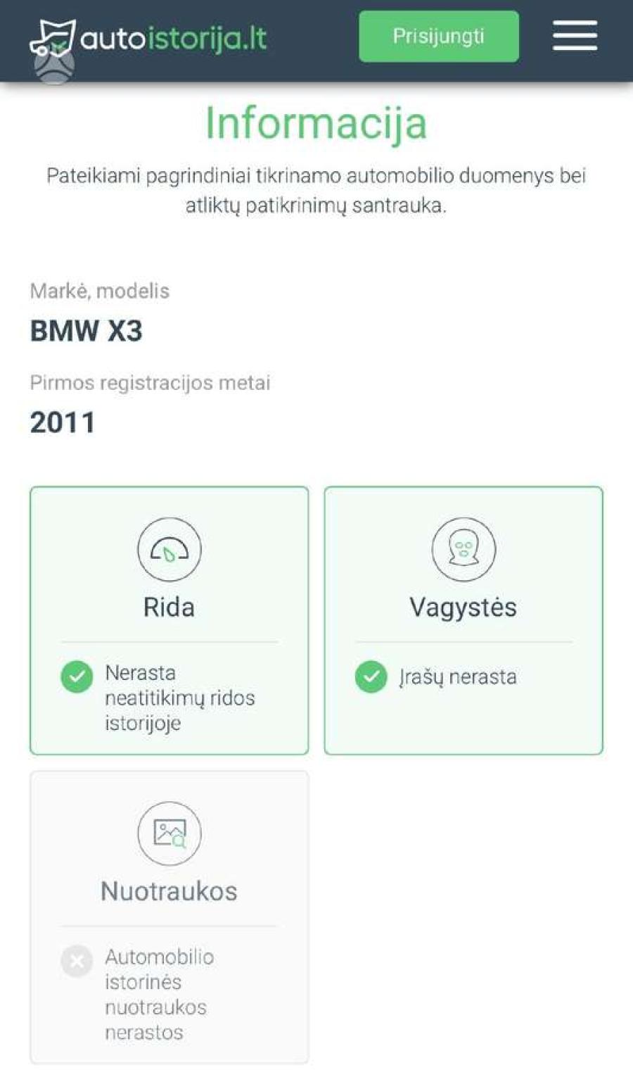 Balts BMW X3 2012 Viļņa, ar dzinēja tilpumu 2.00 L un nobraukumu 346 tūkst. km par 8700 €, foto 23 vietnē AUTOMOTO.COM.LV