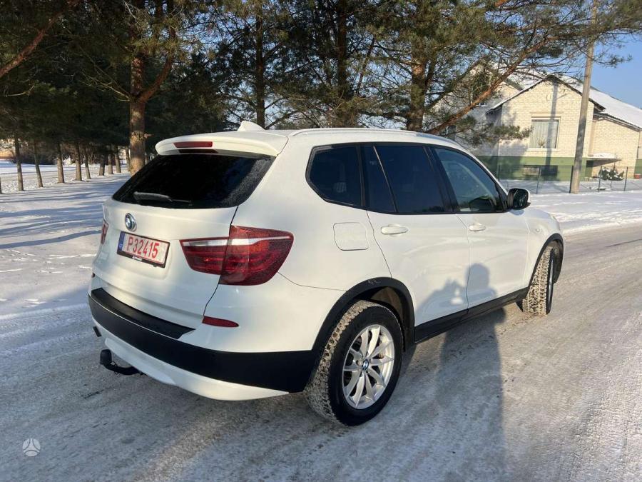 White BMW X3 2012 in Marijampole, with an engine capacity of 2.00 L and mileage of 330 thousand km for 7950 €, photo 24 on AUTOMOTO.COM.LV