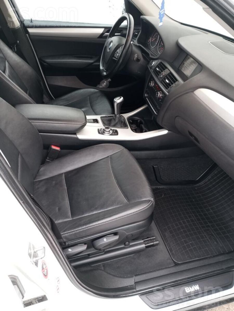 White BMW X3 2012 in Riga, with an engine capacity of 2.00 L and mileage of 0 thousand km for 8300 €, photo 7 on AUTOMOTO.COM.LV