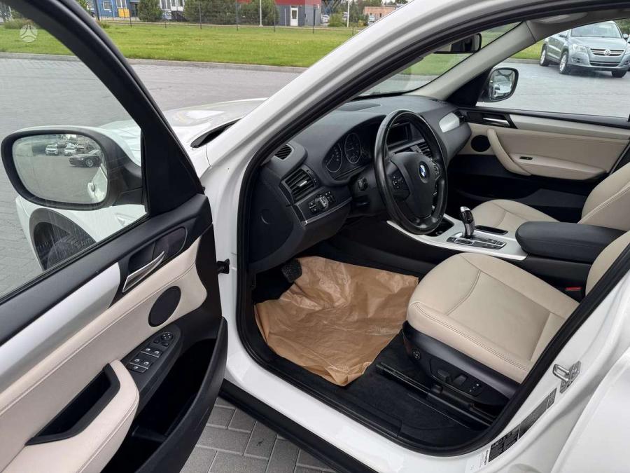 White BMW X3 2012 in Telschi, with an engine capacity of 2.00 L and mileage of 255 thousand km for 8500 €, photo 12 on AUTOMOTO.COM.LV