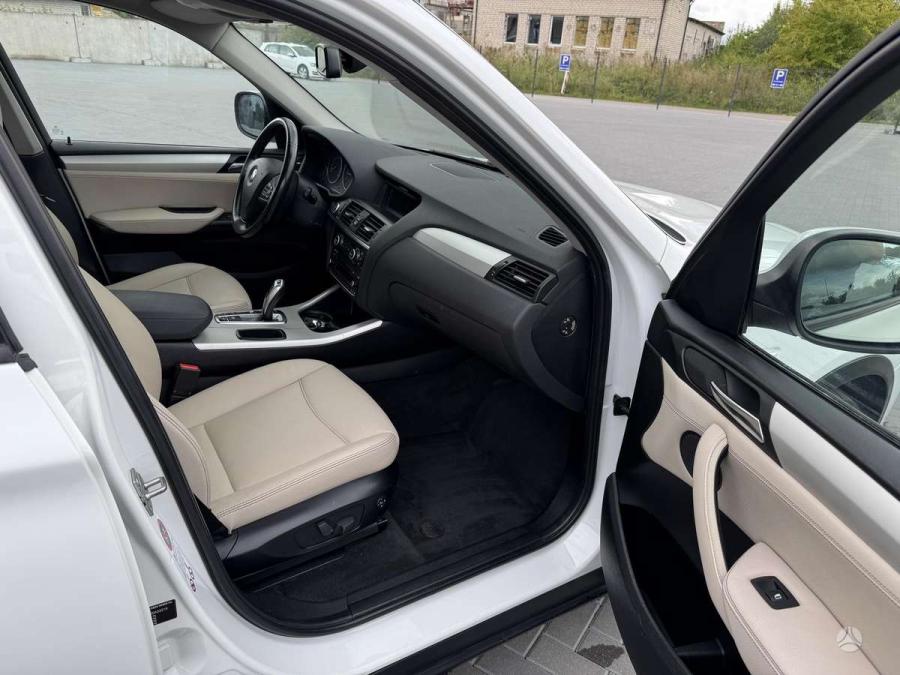 White BMW X3 2012 in Telschi, with an engine capacity of 2.00 L and mileage of 255 thousand km for 8500 €, photo 18 on AUTOMOTO.COM.LV