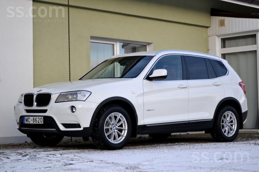 White BMW X3 2013 in Tukums, with an engine capacity of 2.00 L and mileage of 228 thousand km for 11790 €, photo 6 on AUTOMOTO.COM.LV