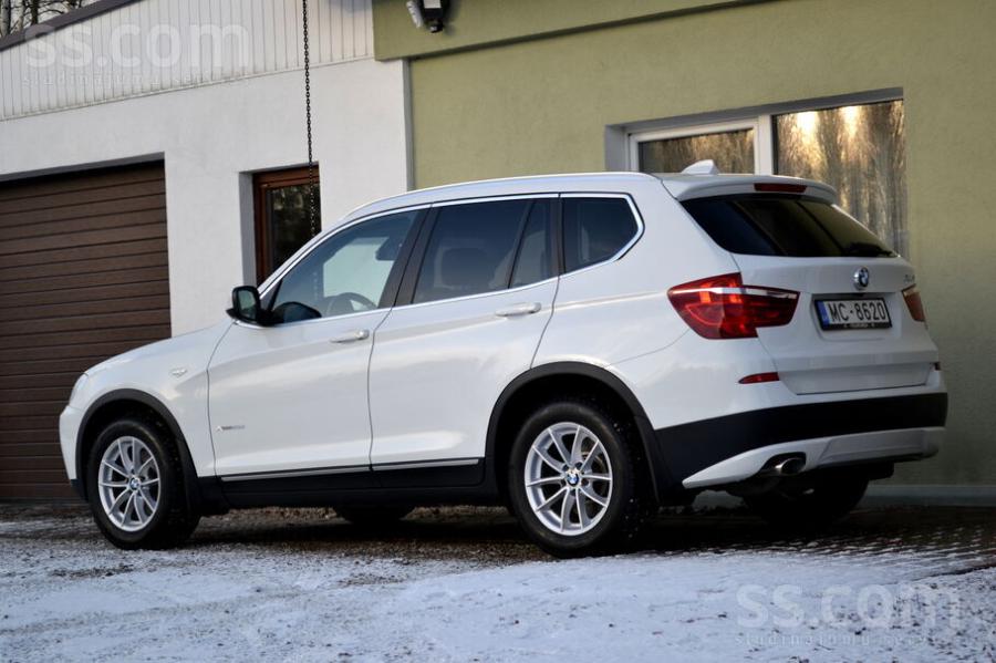 White BMW X3 2013 in Tukums, with an engine capacity of 2.00 L and mileage of 228 thousand km for 11790 €, photo 9 on AUTOMOTO.COM.LV