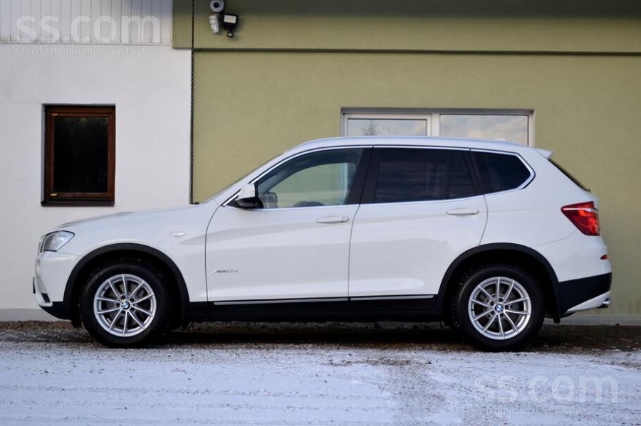 White BMW X3 2013 in Tukums, with an engine capacity of 2.00 L and mileage of 228 thousand km for 11790 €, photo 10 on AUTOMOTO.COM.LV