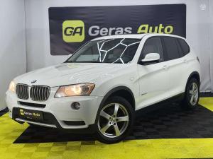 White BMW X3 2013 in Vilnius, with an engine capacity of 2.00 L and mileage of 174 thousand km for 8400 €, photo  on AUTOMOTO.COM.LV