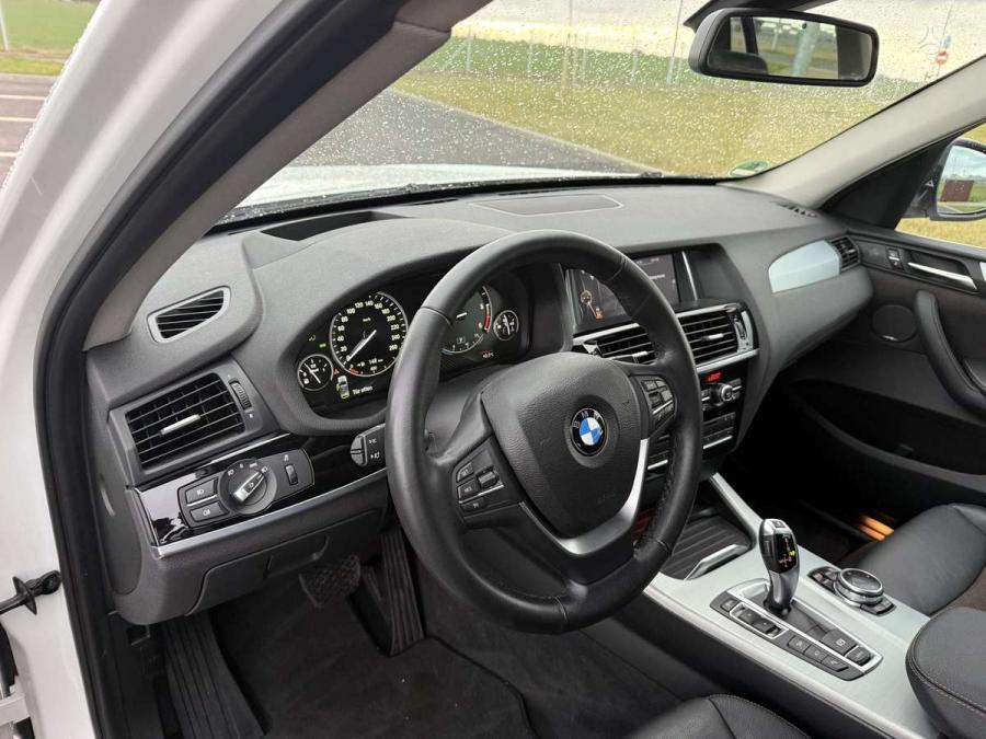 White BMW X3 2014 in Marijampole, with an engine capacity of 2.99 L and mileage of 240 thousand km for 14200 €, photo 12 on AUTOMOTO.COM.LV