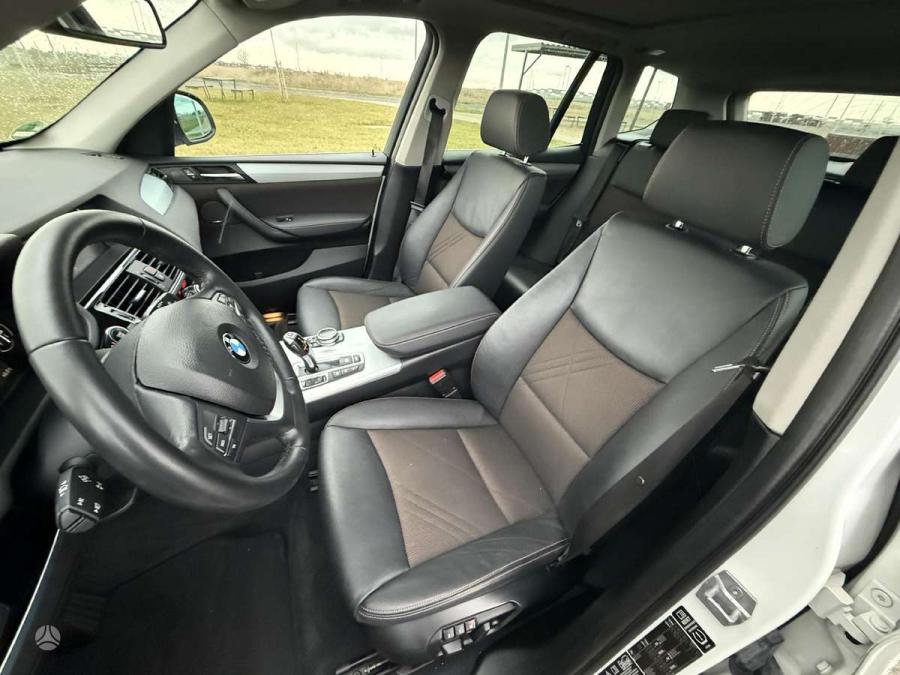 White BMW X3 2014 in Marijampole, with an engine capacity of 2.99 L and mileage of 240 thousand km for 14200 €, photo 18 on AUTOMOTO.COM.LV