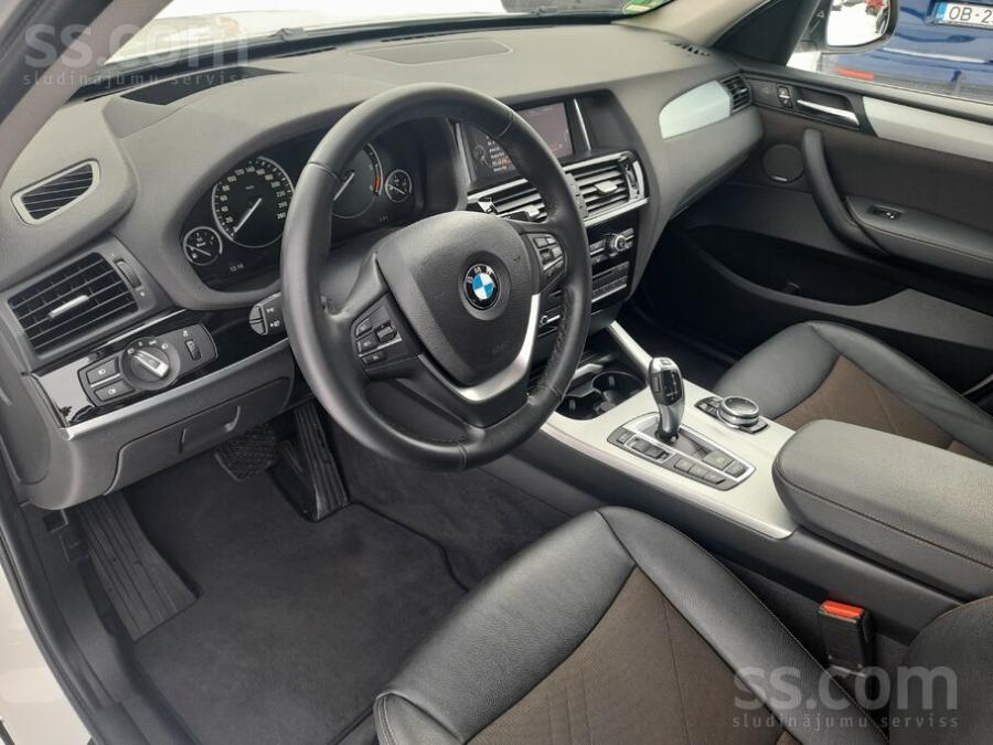 White BMW X3 2014 in Riga, with an engine capacity of 3.00 L and mileage of 240 thousand km for 14990 €, photo 9 on AUTOMOTO.COM.LV