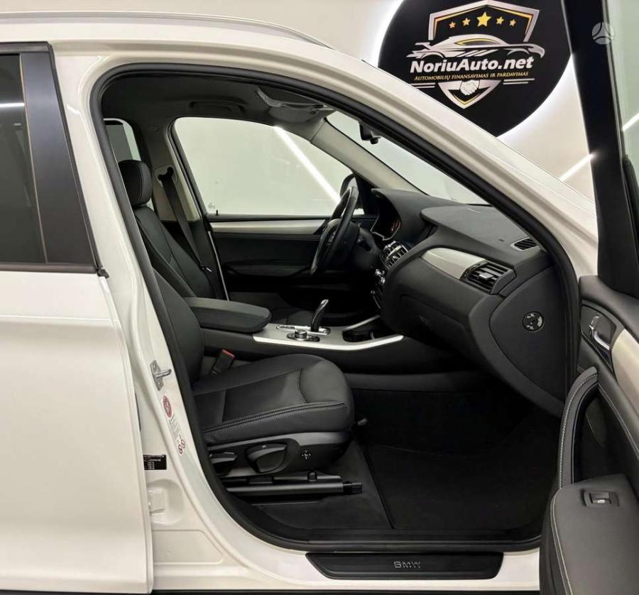 White BMW X3 2014 in Marijampole, with an engine capacity of 2.00 L and mileage of 218 thousand km for 12650 €, photo 18 on AUTOMOTO.COM.LV