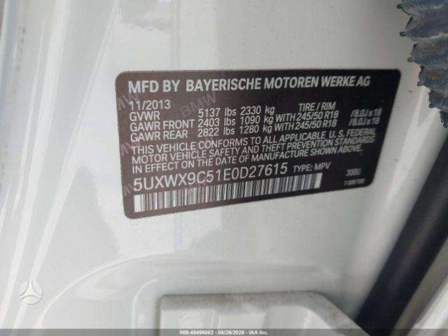 Balts BMW X3 2014 Klaipėda, ar dzinēja tilpumu 2.00 L un nobraukumu 169 tūkst. km par 4050 €, foto 10 vietnē AUTOMOTO.COM.LV