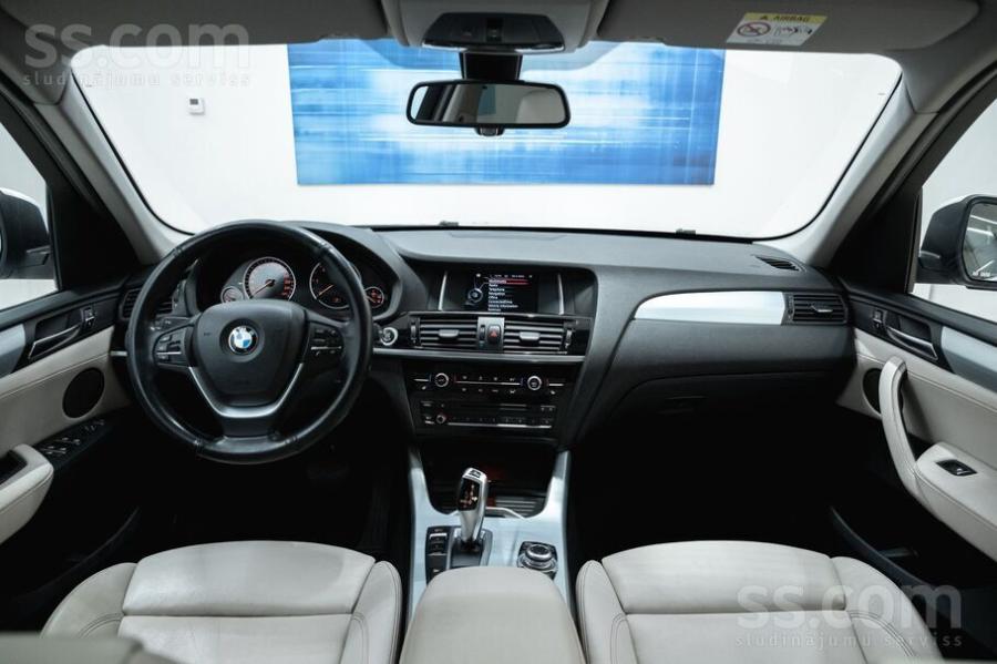 White BMW X3 2015 in Riga, with an engine capacity of 3.00 L and mileage of 204 thousand km for 13990 €, photo 9 on AUTOMOTO.COM.LV