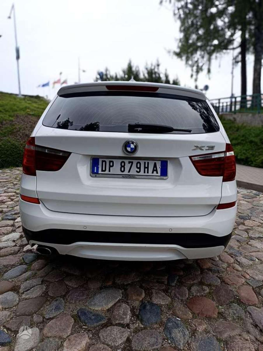 White BMW X3 2015 in Utena, with an engine capacity of 2.00 L and mileage of 294 thousand km for 14350 €, photo 7 on AUTOMOTO.COM.LV
