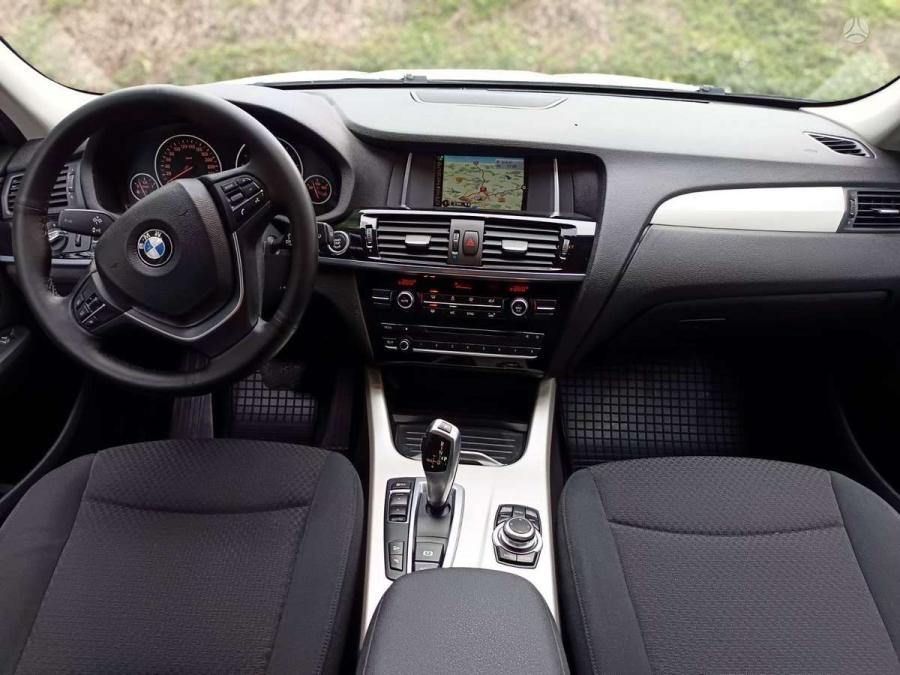 White BMW X3 2015 in Utena, with an engine capacity of 2.00 L and mileage of 294 thousand km for 14350 €, photo 28 on AUTOMOTO.COM.LV