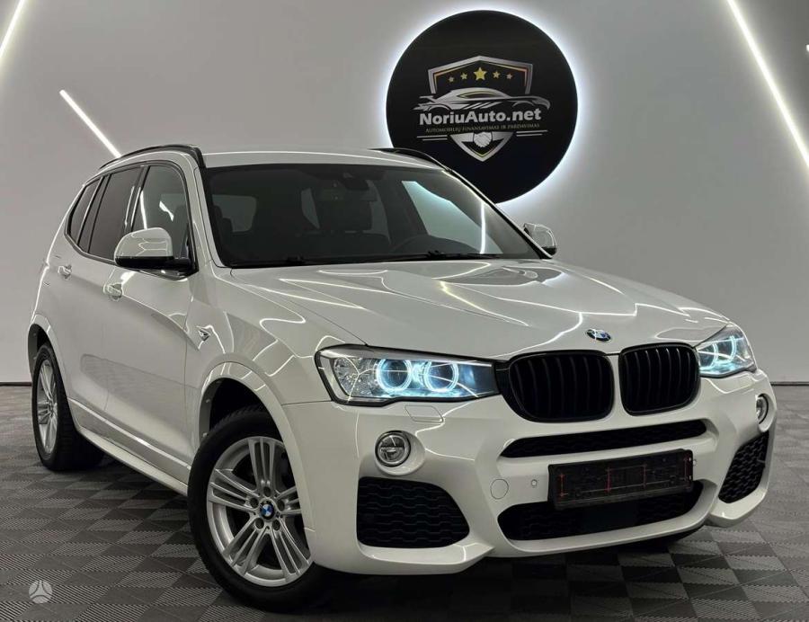 White BMW X3 2015 in Marijampole, with an engine capacity of 2.00 L and mileage of 296 thousand km for 14950 €, photo 1 on AUTOMOTO.COM.LV