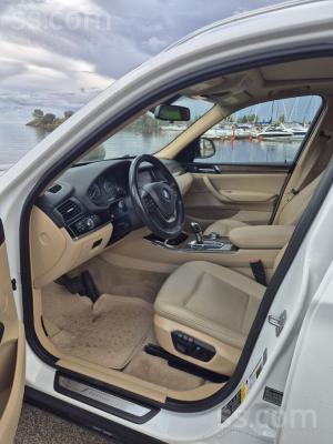White BMW X3 2015 in Talsi, with an engine capacity of 2.00 L and mileage of 192 thousand km for 14000 €, photo 8 on AUTOMOTO.COM.LV