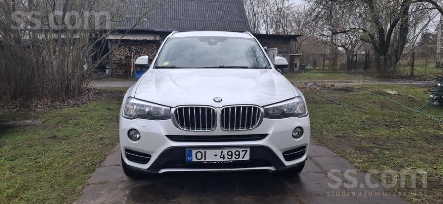White BMW X3 2016 in Riga, with an engine capacity of 2.00 L and mileage of 300 thousand km for 12800 €, photo 1 on AUTOMOTO.COM.LV