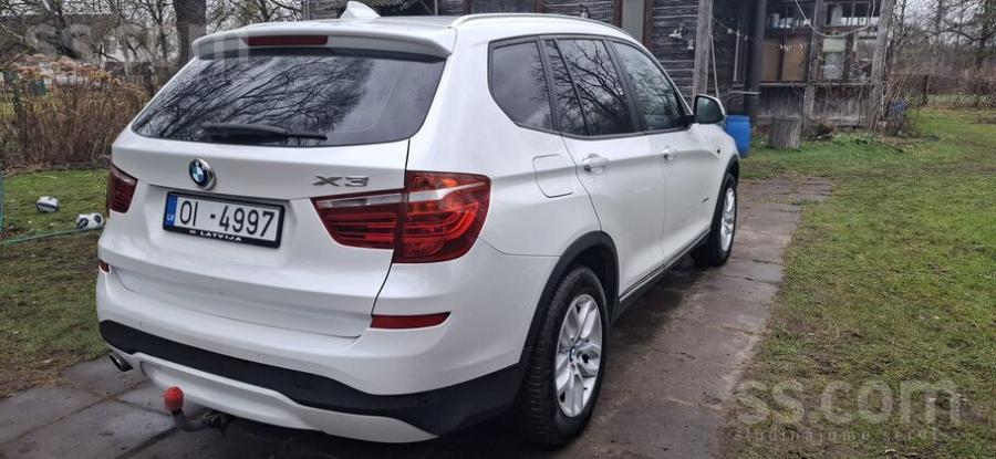 White BMW X3 2016 in Riga, with an engine capacity of 2.00 L and mileage of 300 thousand km for 12800 €, photo 5 on AUTOMOTO.COM.LV