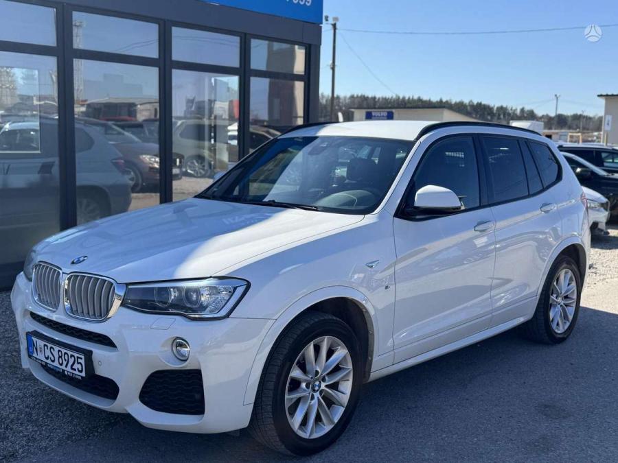 White BMW X3 2016 in Vilnius, with an engine capacity of 3.00 L and mileage of 197 thousand km for 14150 €, photo 1 on AUTOMOTO.COM.LV