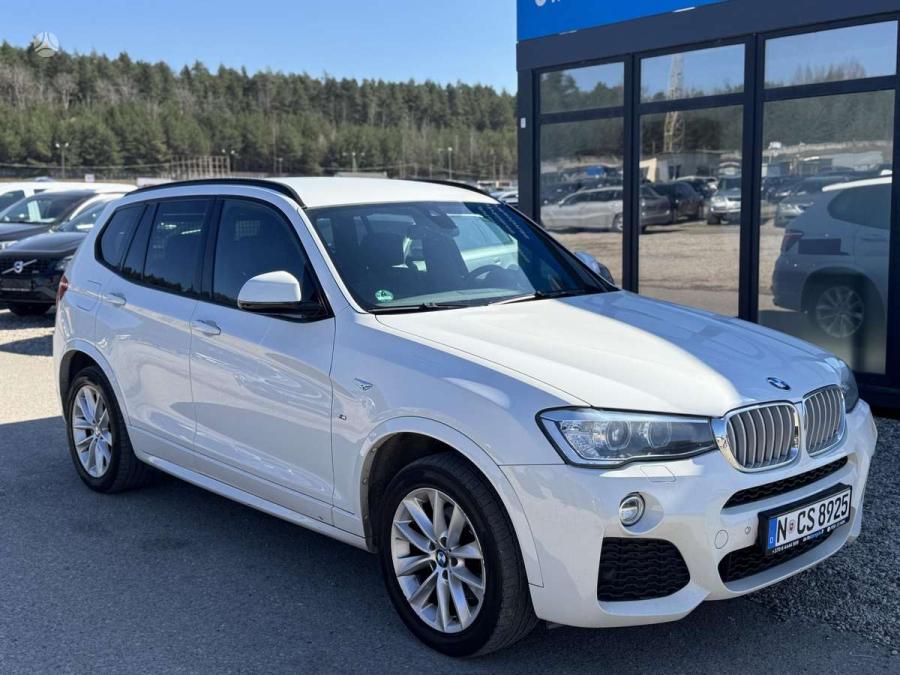 White BMW X3 2016 in Vilnius, with an engine capacity of 3.00 L and mileage of 197 thousand km for 14150 €, photo 3 on AUTOMOTO.COM.LV