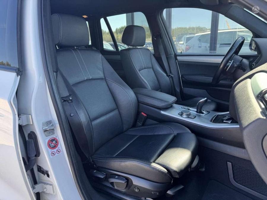 White BMW X3 2016 in Vilnius, with an engine capacity of 3.00 L and mileage of 197 thousand km for 14150 €, photo 10 on AUTOMOTO.COM.LV