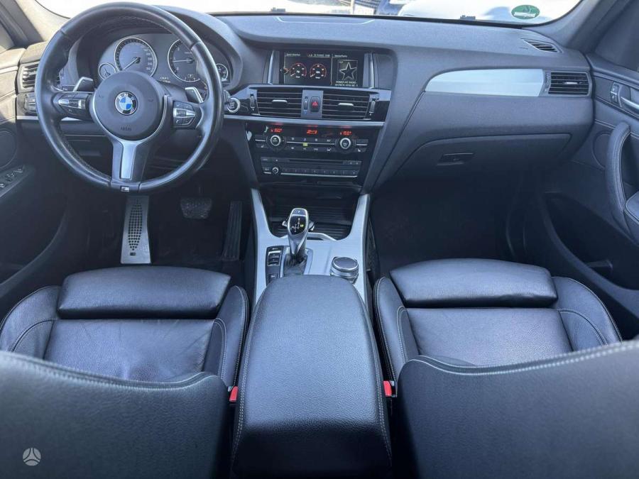 White BMW X3 2016 in Vilnius, with an engine capacity of 3.00 L and mileage of 197 thousand km for 14150 €, photo 12 on AUTOMOTO.COM.LV