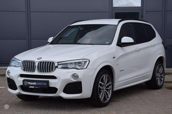 White BMW X3 2016 in Vilnius, with an engine capacity of 2.99 L and mileage of 240 thousand km for 14999 €, photo 7 on AUTOMOTO.COM.LV
