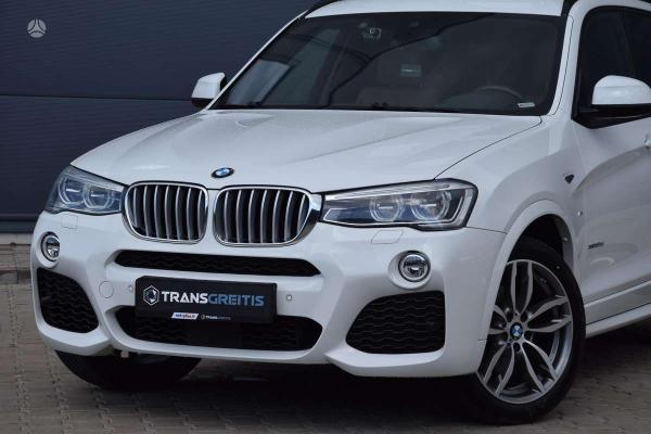 White BMW X3 2016 in Vilnius, with an engine capacity of 2.99 L and mileage of 240 thousand km for 14999 €, photo 9 on AUTOMOTO.COM.LV