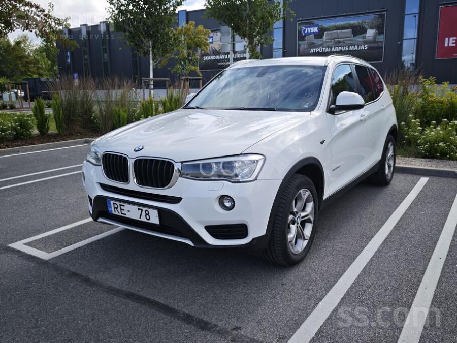 White BMW X3 2016 in Riga, with an engine capacity of 2.00 L and mileage of 218 thousand km for 15700 €, photo 1 on AUTOMOTO.COM.LV