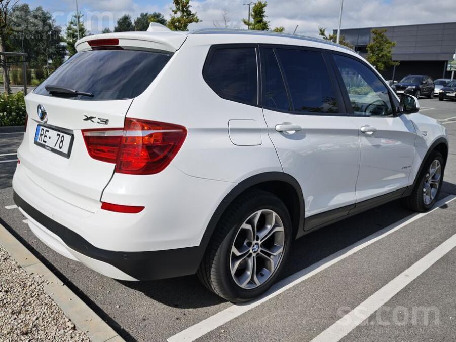 White BMW X3 2016 in Riga, with an engine capacity of 2.00 L and mileage of 218 thousand km for 15700 €, photo 4 on AUTOMOTO.COM.LV