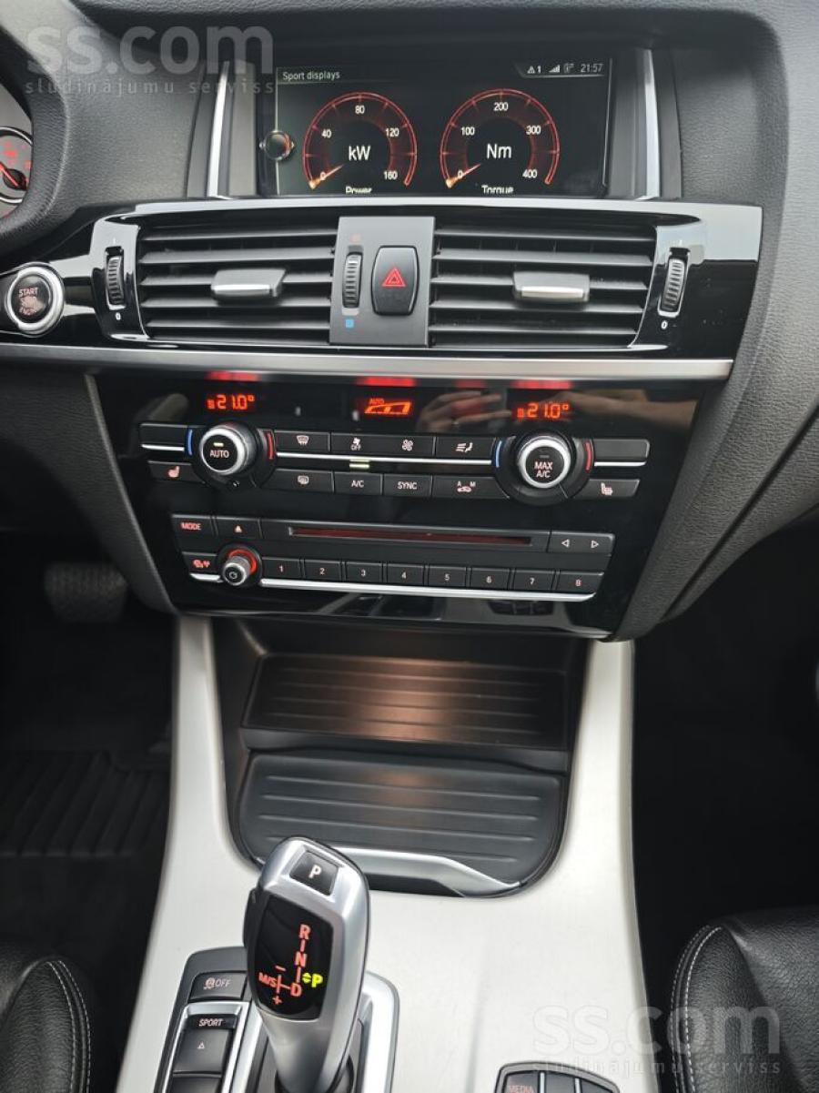White BMW X3 2016 in Riga, with an engine capacity of 2.00 L and mileage of 218 thousand km for 15700 €, photo 15 on AUTOMOTO.COM.LV