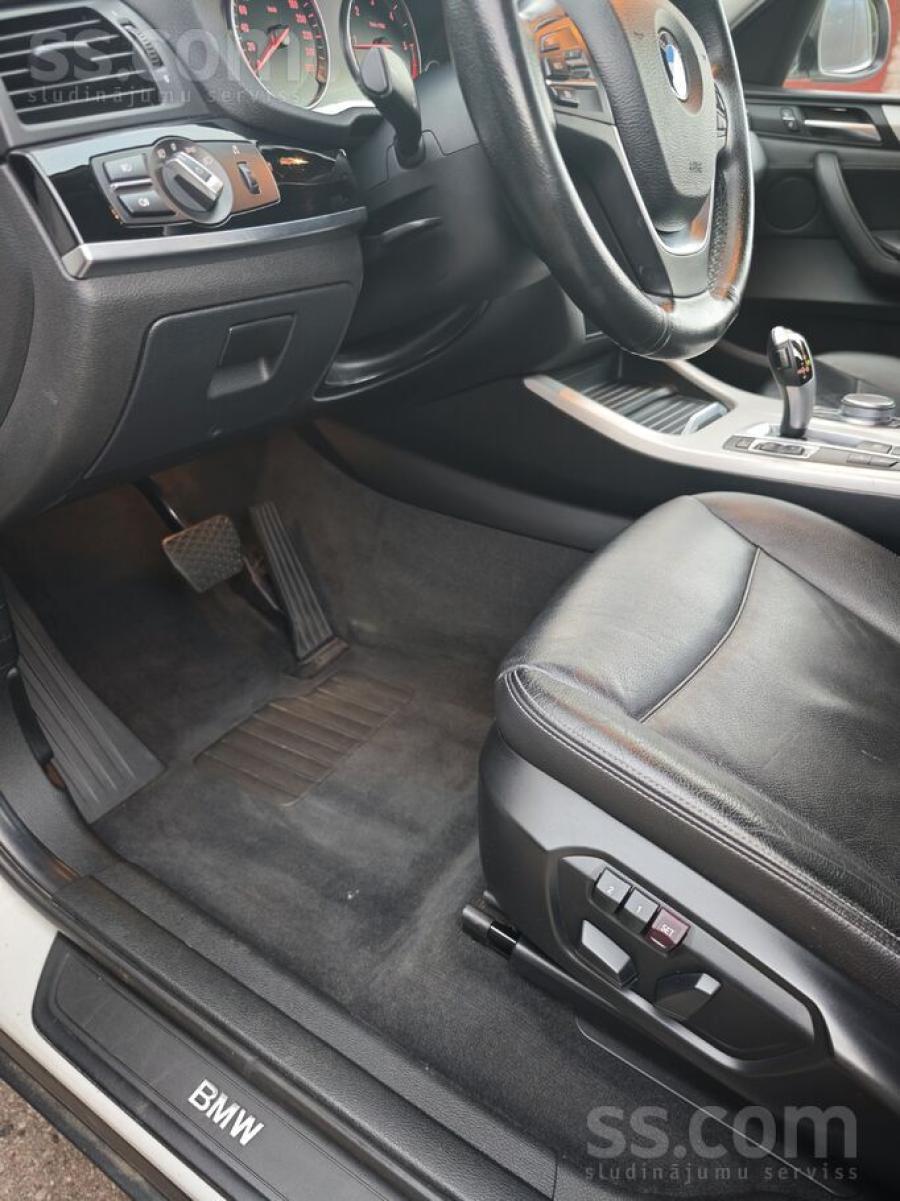 White BMW X3 2016 in Riga, with an engine capacity of 2.00 L and mileage of 218 thousand km for 15700 €, photo 28 on AUTOMOTO.COM.LV