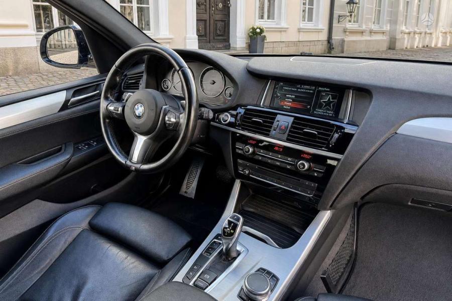 White BMW X3 2016 in Vilnius, with an engine capacity of 3.00 L and mileage of 198 thousand km for 13950 €, photo 9 on AUTOMOTO.COM.LV