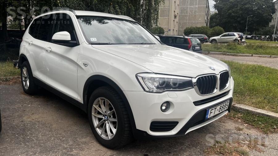 White BMW X3 2017 in Riga, with an engine capacity of 2.00 L and mileage of 235 thousand km for 14300 €, photo 1 on AUTOMOTO.COM.LV