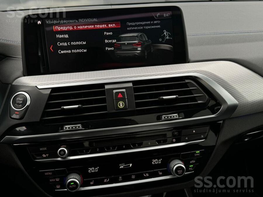 White BMW X3 2017 in Riga, with an engine capacity of 3.00 L and mileage of 0 thousand km for 29900 €, photo 21 on AUTOMOTO.COM.LV
