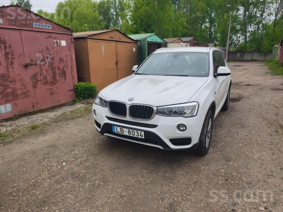 White BMW X3 2017 in Riga, with an engine capacity of 2.00 L and mileage of 25 thousand km for 25900 €, photo 1 on AUTOMOTO.COM.LV