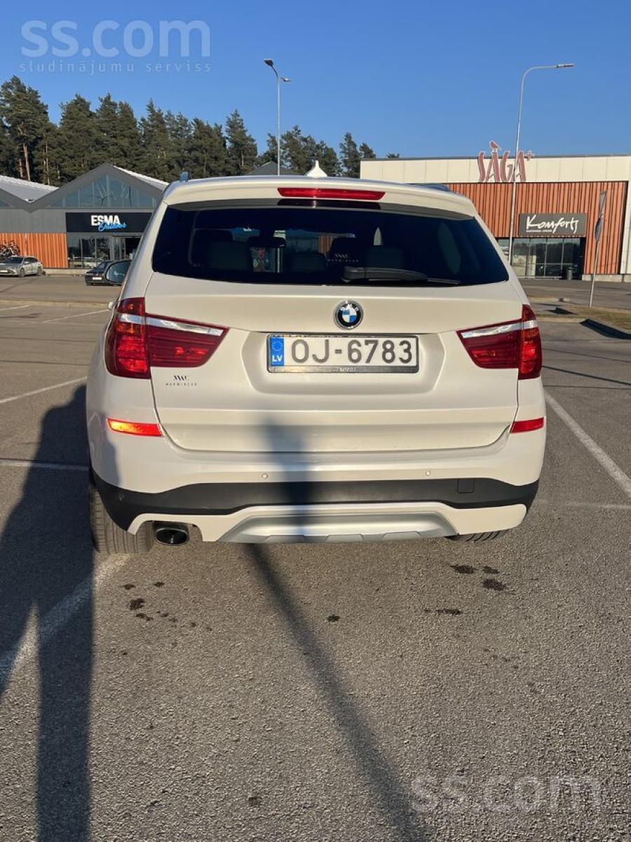 White BMW X3 2017 in Riga, with an engine capacity of 2.00 L and mileage of 195 thousand km for 16500 €, photo 5 on AUTOMOTO.COM.LV