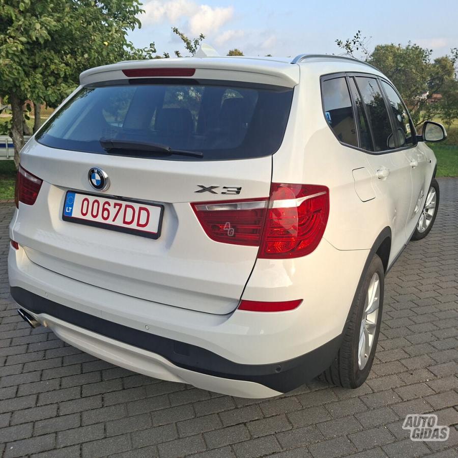White BMW X3 2017 in Klaipeda, with an engine capacity of 2.00 L and mileage of 227 thousand km for 11300 €, photo 6 on AUTOMOTO.COM.LV