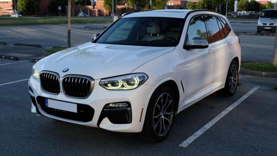 White BMW X3 2018 in Vilnius, with an engine capacity of 3.00 L and mileage of 243 thousand km for 24300 €, photo 12 on AUTOMOTO.COM.LV