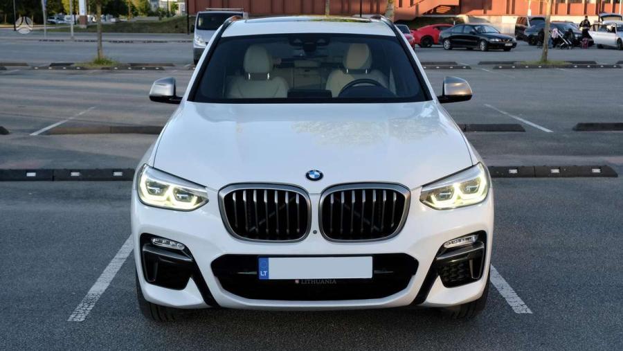 White BMW X3 2018 in Vilnius, with an engine capacity of 3.00 L and mileage of 243 thousand km for 24300 €, photo 13 on AUTOMOTO.COM.LV