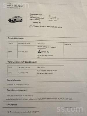 Balts BMW X3 2021 Rīga, ar dzinēja tilpumu 2.00 L un nobraukumu 118 tūkst. km par 25950 €, foto 33 vietnē AUTOMOTO.COM.LV