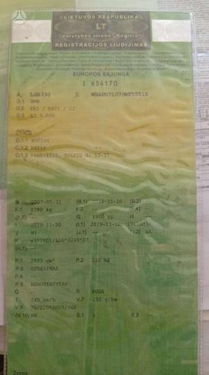 Желтый БМВ Х3 2007 в Расейняй, объемом двигателя 2.99 л и пробегом 280 тыс. км за 4200 €, фото 6 на AUTOMOTO.COM.LV