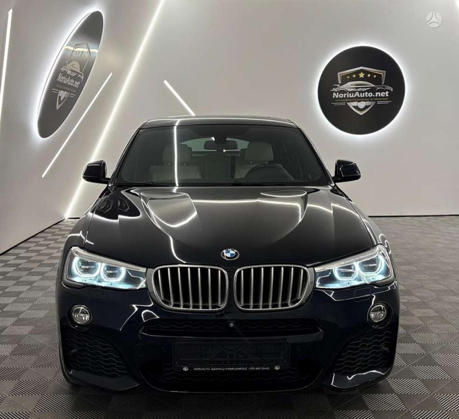Black BMW X4 2014 in Marijampole, with an engine capacity of 2.99 L and mileage of 244 thousand km for 17650 €, photo 32 on AUTOMOTO.COM.LV