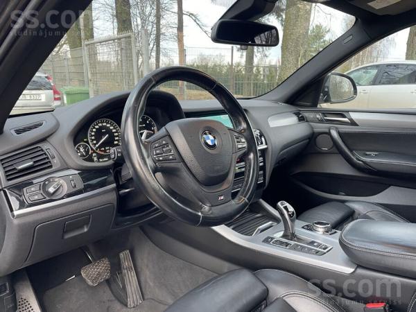 Black BMW X4 2014 in Riga, with an engine capacity of 3.00 L and mileage of 257 thousand km for 14990 €, photo 9 on AUTOMOTO.COM.LV
