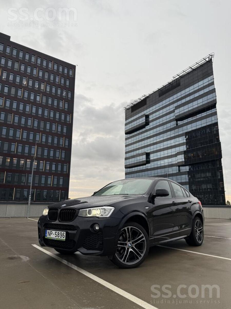Black BMW X4 2015 in Riga, with an engine capacity of 3.00 L and mileage of 242 thousand km for 21000 €, photo 1 on AUTOMOTO.COM.LV